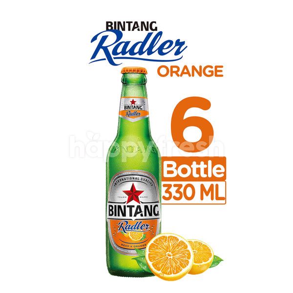 Bintang Radler Bir Rasa Jeruk Botol 6 Packs | Jakarta | HappyFresh