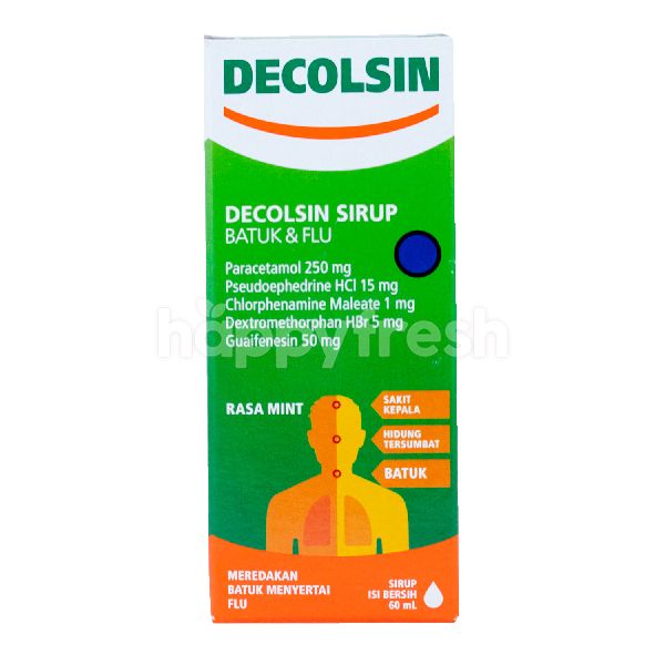 Jual Decolsin Cough & Flu Syrup Mint Flavor di Tip Top - HappyFresh