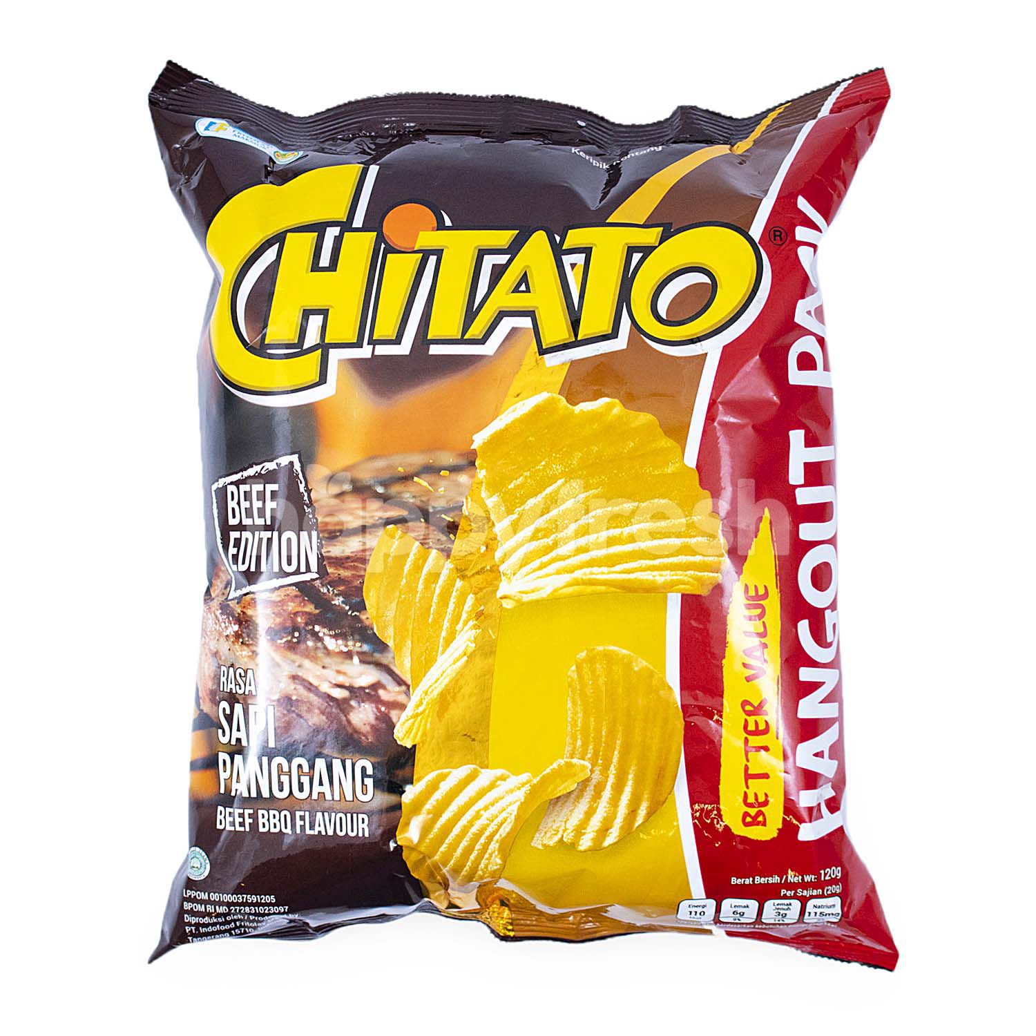 Jual Chitato Hangout Pack Beef Barbecue Potato Chips di The FoodHall ...