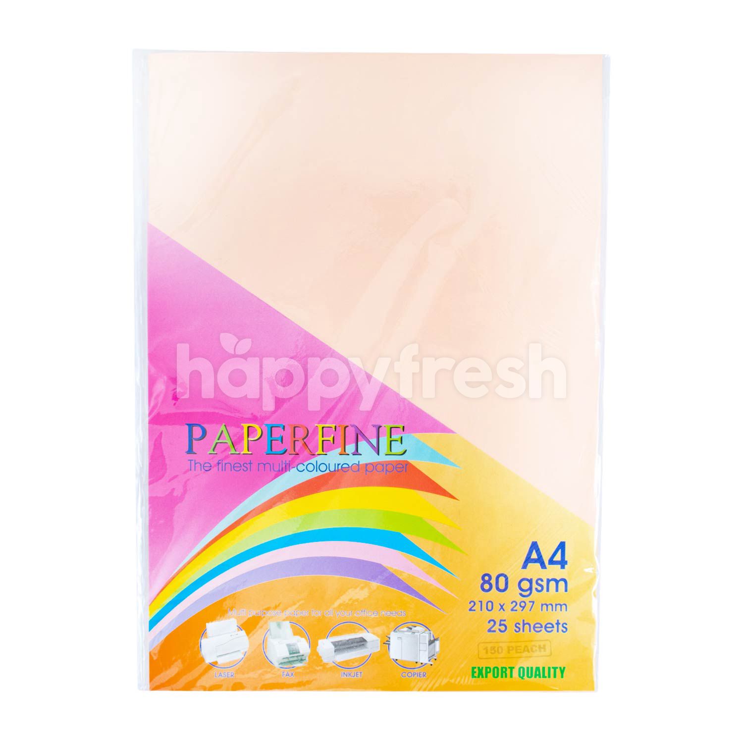 Jual Paperfine A4 Peach Colored Paper 210x297mm di Toko Gunung Agung ...