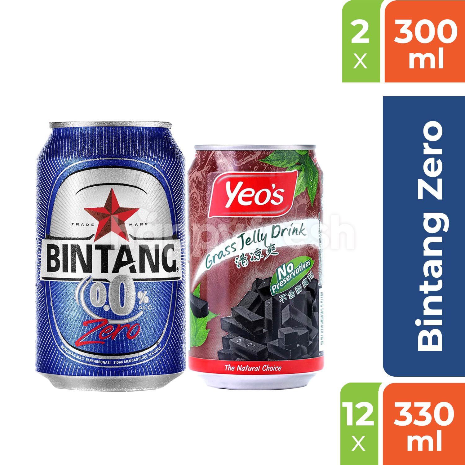 Jual Bintang Zero 0.0% Alcohol Carbonated Malt Drink 12-Pack and Yeo's ...